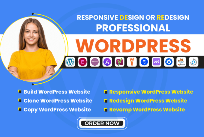 Hot Review! I will design,redesign,responsive,copy,clone wordpress website and landing page ...