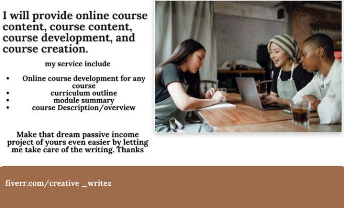 I will create online course content, course development, course ... I will create online course content, course development, course ...