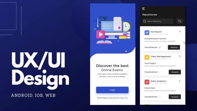 Top 5! I will design web and mobile app ui ux and prototype in adobe xd ...