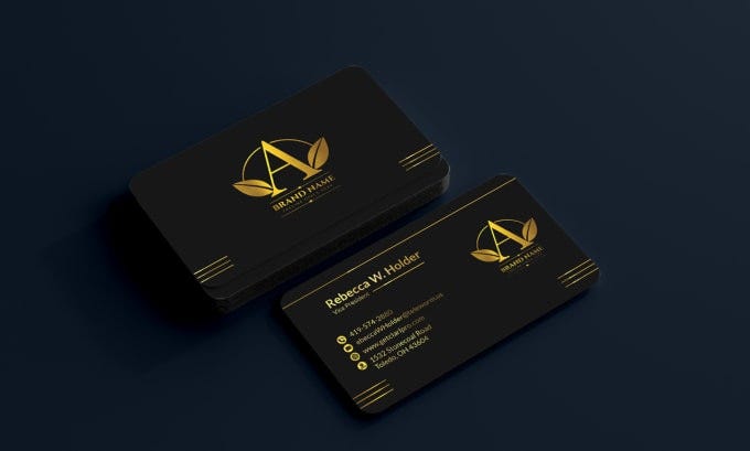 Review! I will do luxury minimalist business card and business logo ...