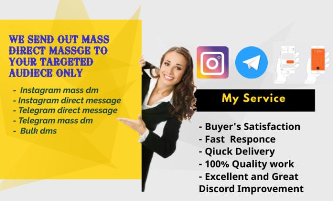 I will instagram mass dm, bulk dms, twitter mass dm, instagram direct ...