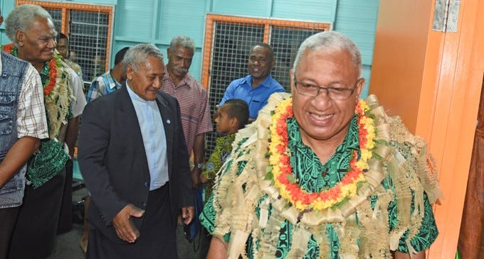 Fiji Sun. Prime Minister Voreqe Bainimarama while… | by wsmith | Medium