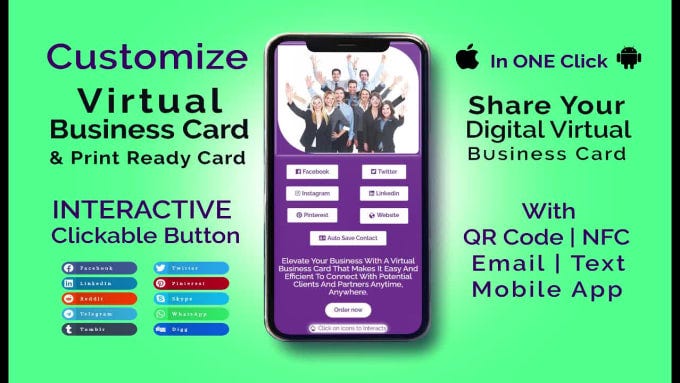 Best Deals! I will design great digital business card, vcard, print ...