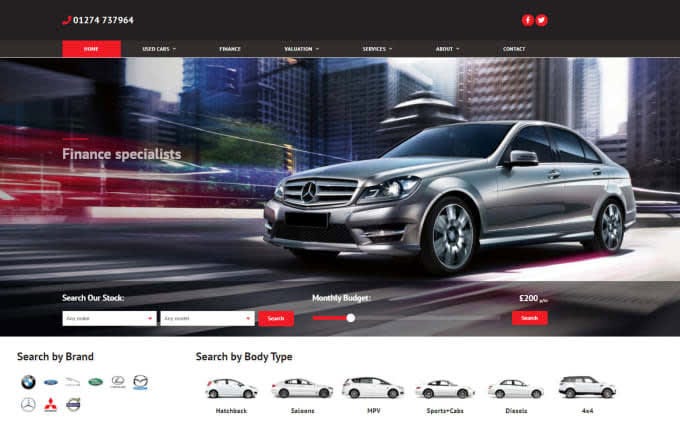 Top 5! I will make responsive online car dealership website for $80 ...