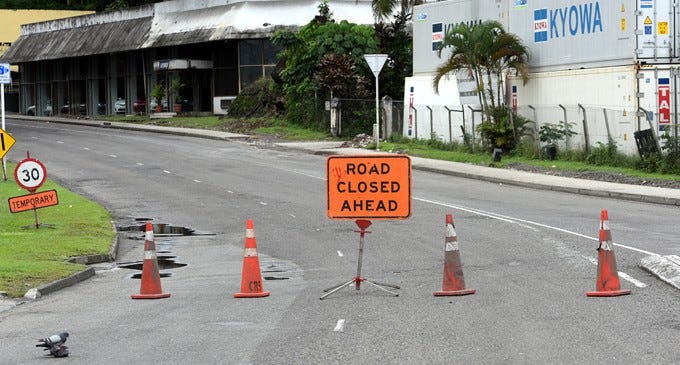 Fiji Sun. Road closure at Edinburgh Drive on… | by wsmith | Medium