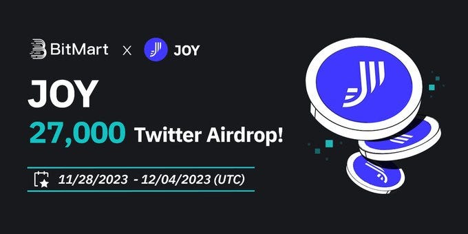 Bitmart & JOY Airdrop: 27,000 $JOY tokens await | by CryptoExplorerHub ...