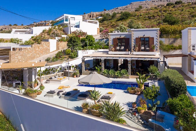 Luxury Summer holiday villa rentals Greece Rhodes. | by Villa Galini ...