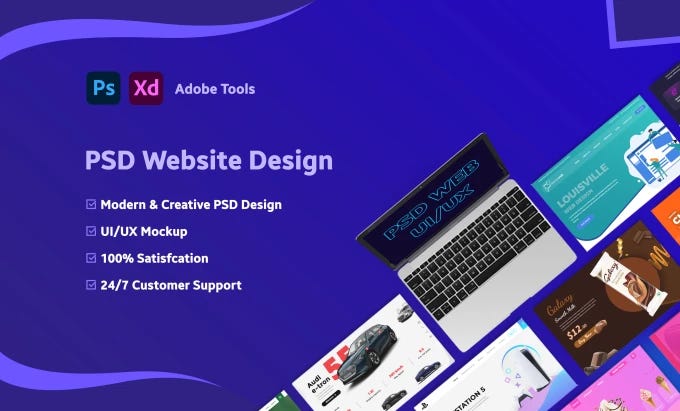 I will design modern website in PSD format or do website mockup | by ...