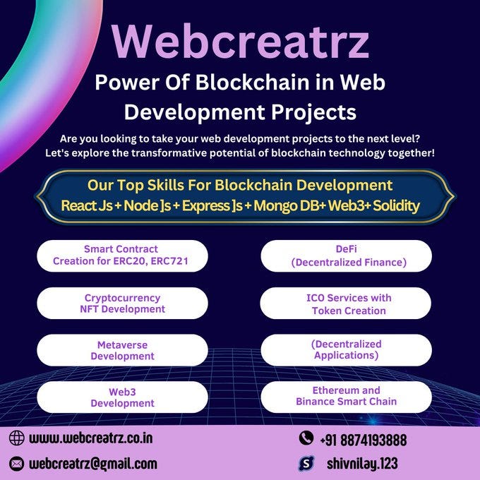 Blockchain Development With : Webcreatrz Technologies | by Webcreatrz Technologies | Feb, 2025 ...