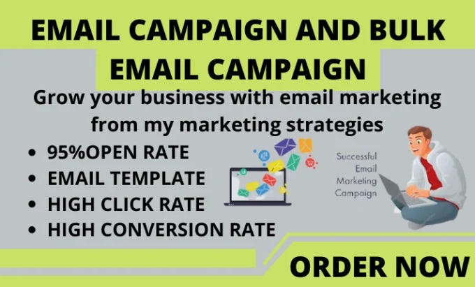 I will do successful email blast, bulk email campaign, bulk email to ...