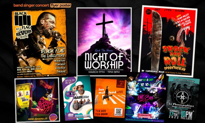 I will design rock singer band concert show, event flyer and poster ...