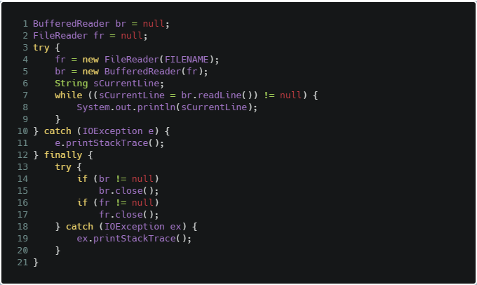 try-with-resources từ … Java 7. Cho đến hiện nay, Java đã ra đến phiên ...