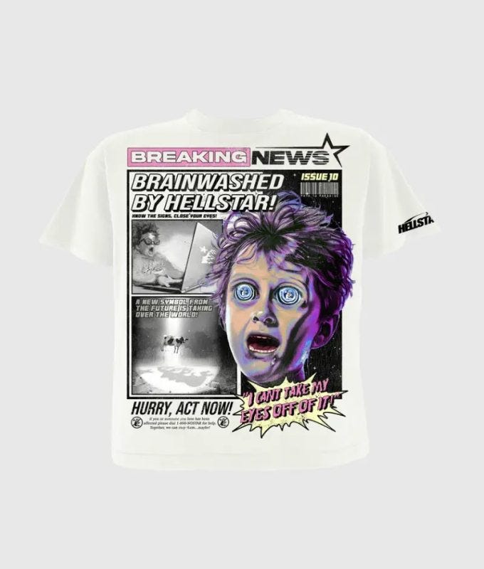 Hellstar Studios Records T-Shirt Cream | by Thehellstarclothing | Apr ...