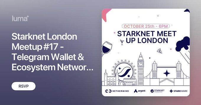 Starknet London Meetup #18: Exploring Telegram Wallet & Ecosystem | by ...