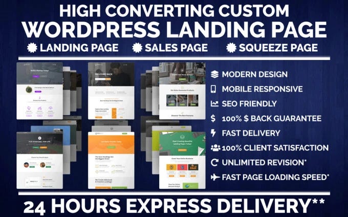I will create responsive wordpress landing page design | by Miland ...