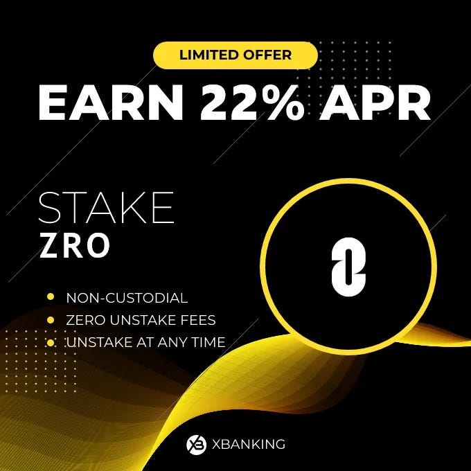 Стейкинг LayerZero (ZRO) 22% APR. Пассивный доход от LayerZero (ZRO). | by XBANKING (CIS) | Medium