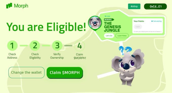 🪂 MORPH Confirmed Airdrop | Backed by Dragonfly, Layerzero & Polygon 🪂 | by Earn With QA Crypto ...