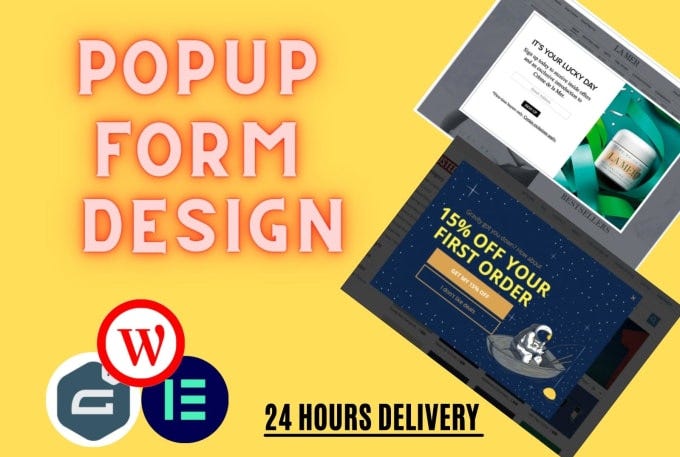 I will design pop up form or sign up form and integrate mailchimp ...