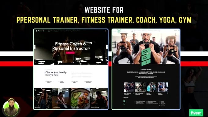 I will design a website for personal trainer, fitness trainer, coach ...