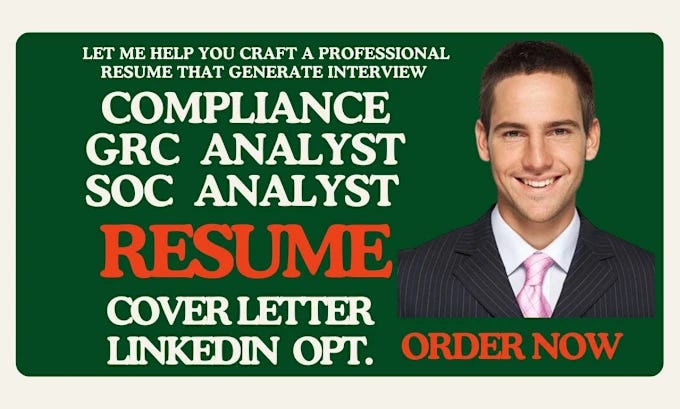 I will craft grc analyst, sales, IT, cybersecurity, compliance, soc ...