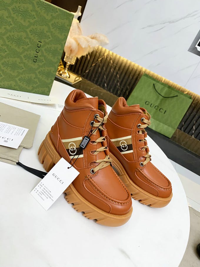 Shop Gucci Ankle Boot With Interlocking | Luxury-ld.com - Luxury dupes ...