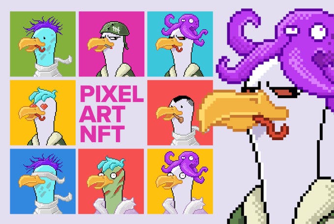 I will create pixel art collectibles nft - Selim Reza - Medium