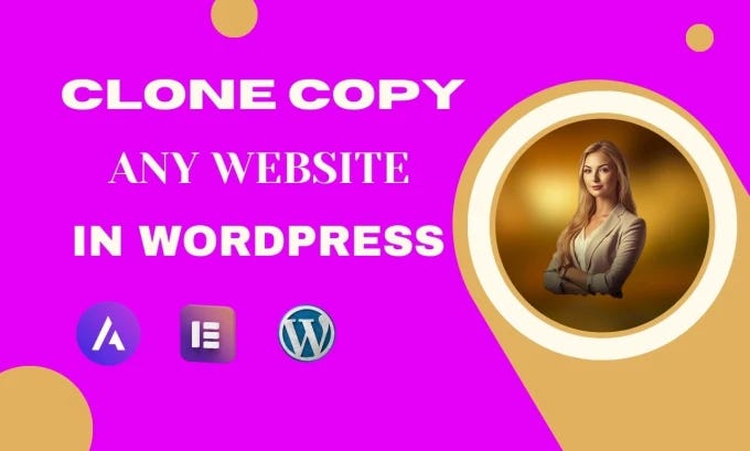 I will copy clone website or redesign in wordpress using elementor ...