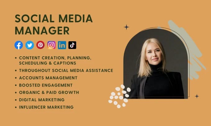 I will be your social media manager,content creator,instagram manager ...
