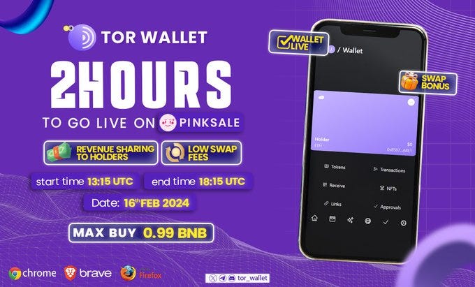 The design & development of the TOR wallet has been the longest period in development of this ...