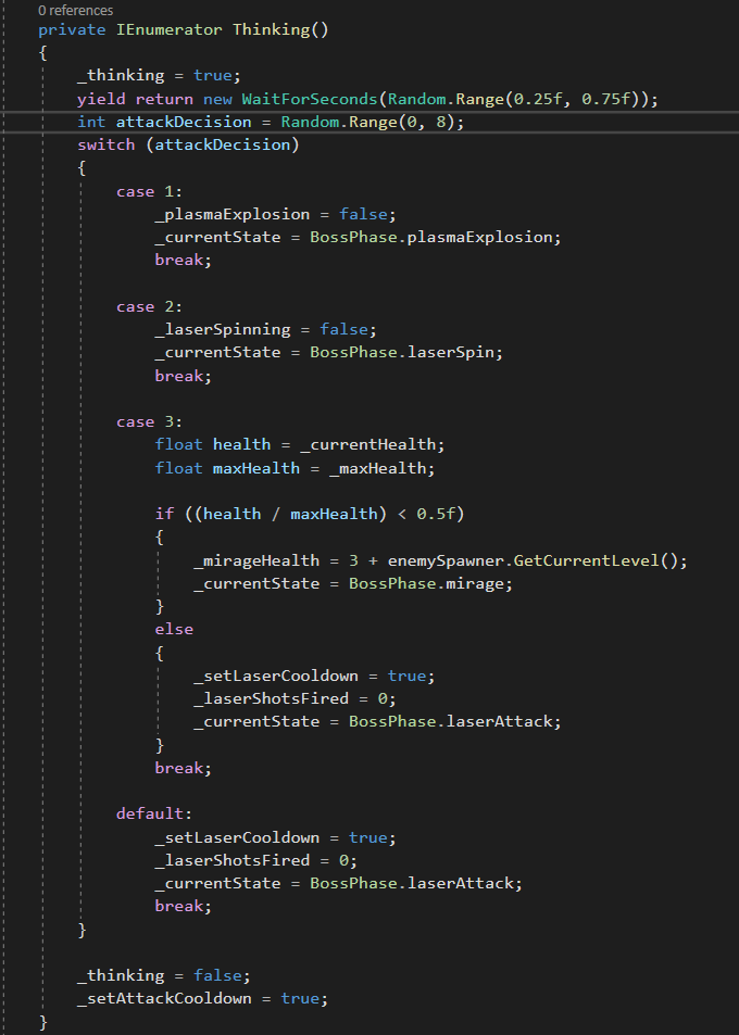 Dev Log 72: The Bosses Thinking Function | by Kenny Pruitt | Medium