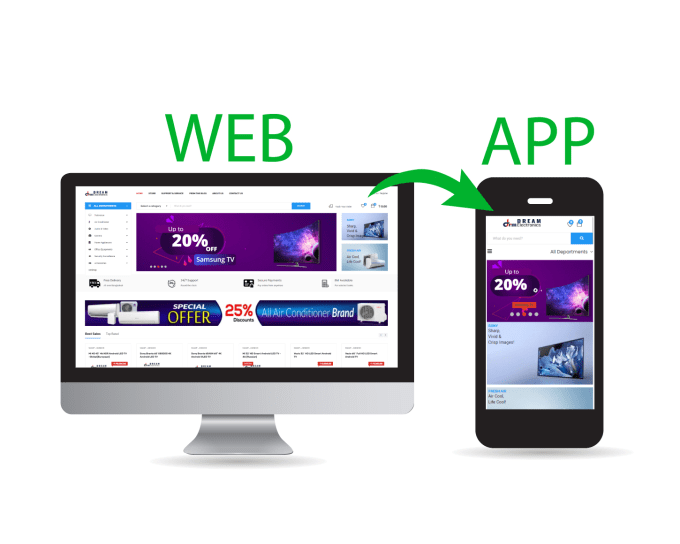 Convert website into app Using React Native Expo & publish in the app ...