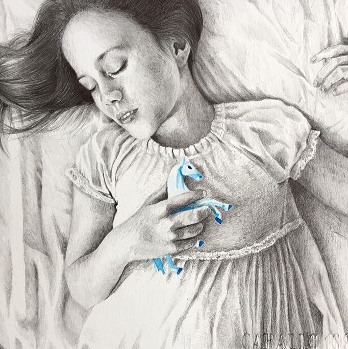 Victoria Scotti. “Childhood Dreams”, graphite pencil… | by Joyce Ter ...