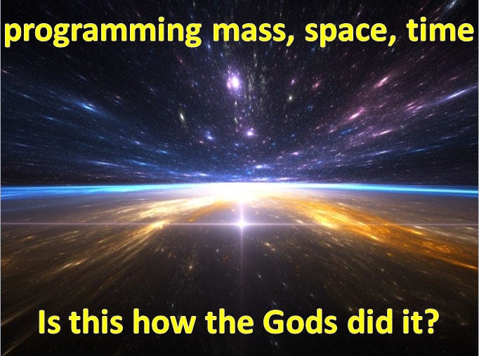 The source code of the Gods, a mathematical universe simulation ...