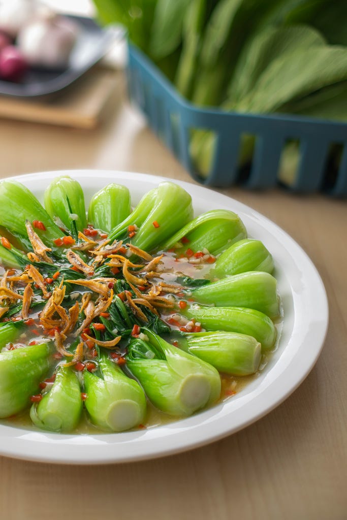 Pak Choy with Anchovy. Recipe Description | by Ajinomotorecipes | Medium