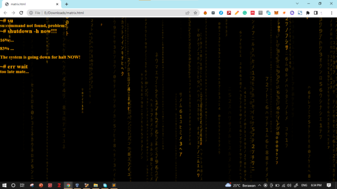 Source Code halaman html versi matrix - Arcapati Deepa Pangkapi - Medium