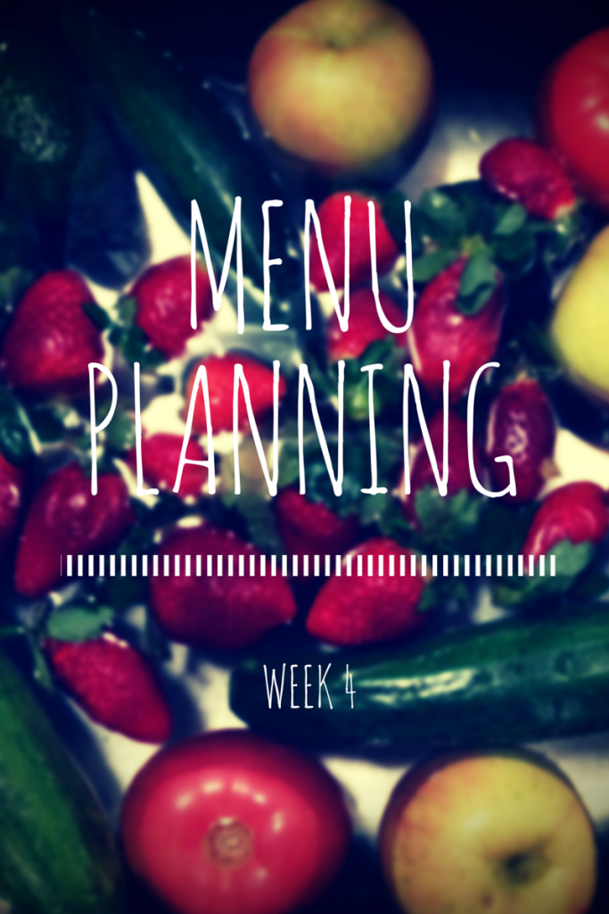 Menu Planning, Week 4 | by Karen Johnson | Quiet Adventures | Medium