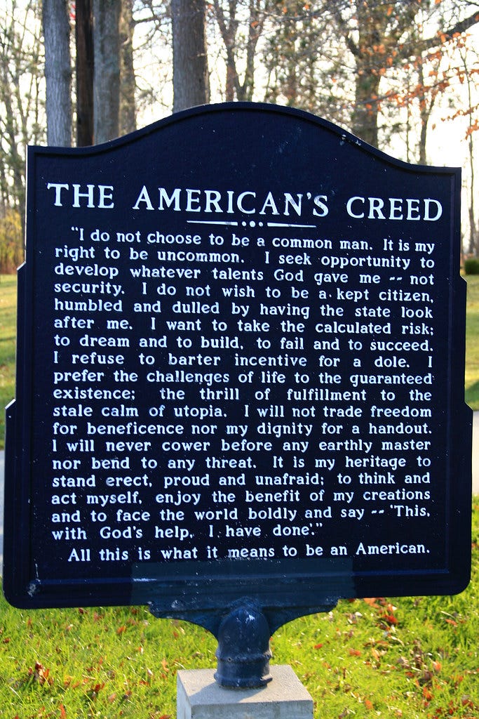 American Creed. The American Dream | by Jadyn Thompson | Dec, 2023 | Medium