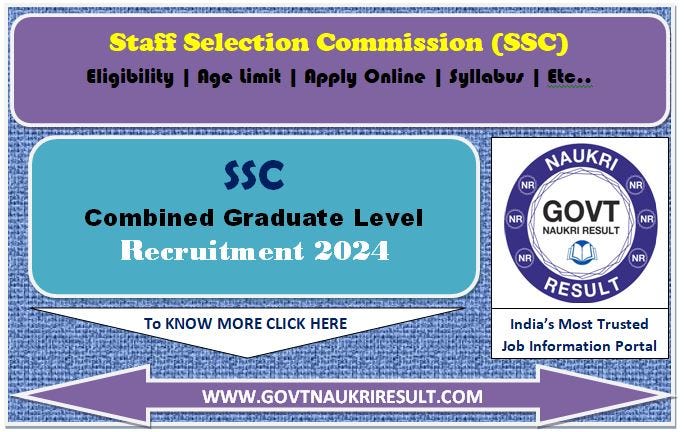 SSC Combined Graduate Level CGL Examination2024 Apply Online Form 2024 ...