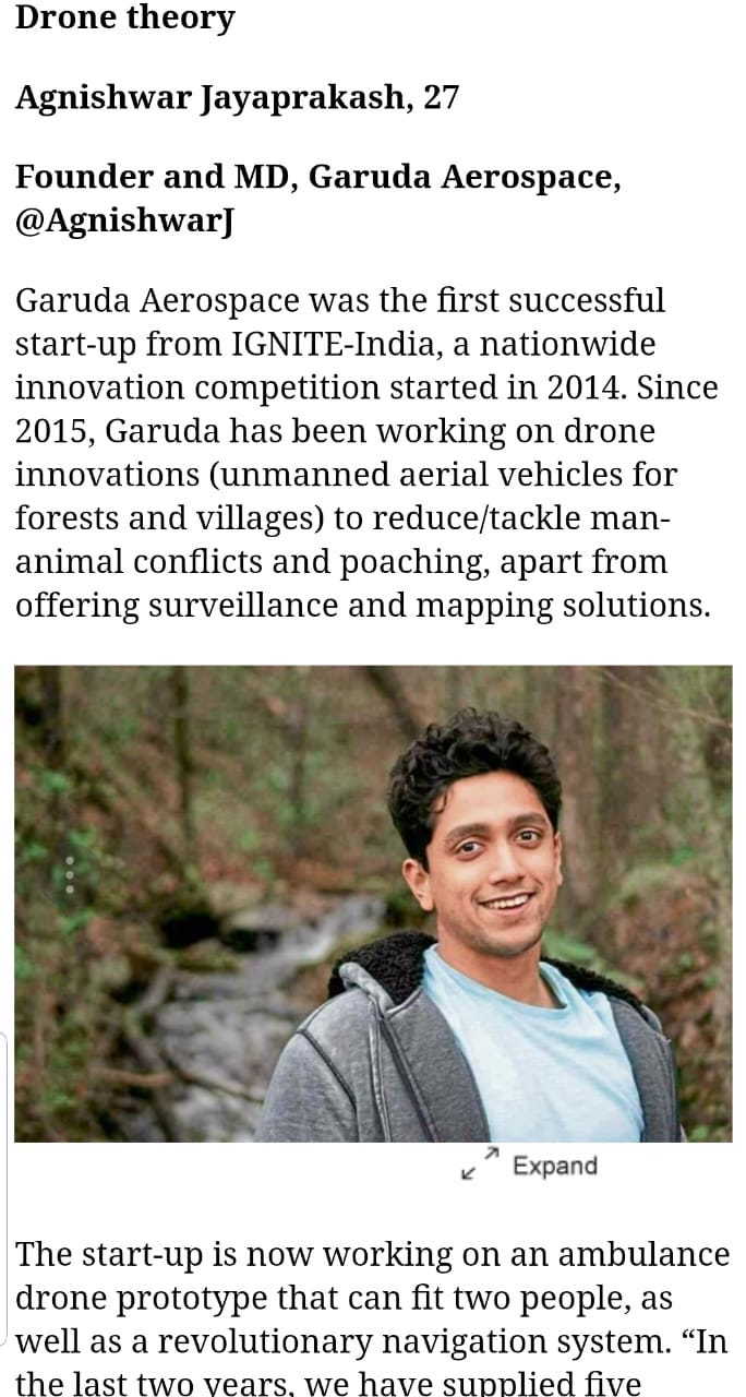 Grateful to be included as One of the Eight under-30 Indian innovators ...