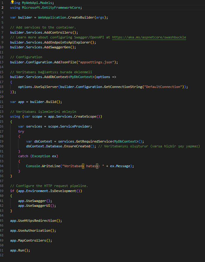 ASP .Net Core ile Örnek Proje: Part 2 | by Ahmet Ali Şeşen | Medium ASP .Net Core ile Örnek Proje: Part 2 | by Ahmet Ali Şeşen | Medium
