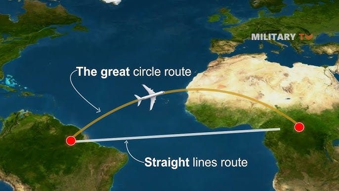 Why Do Airplanes Fly in Curves Instead of Straight Lines? | by Horace ...
