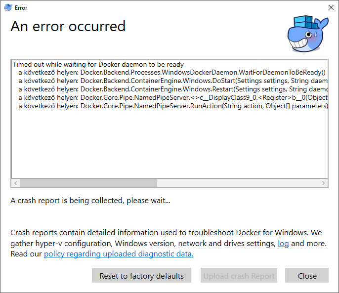 Windows 10 升級1809 Docker “timed Out While Waiting For Docker Daemon To Be Ready” 錯誤處理方法 By