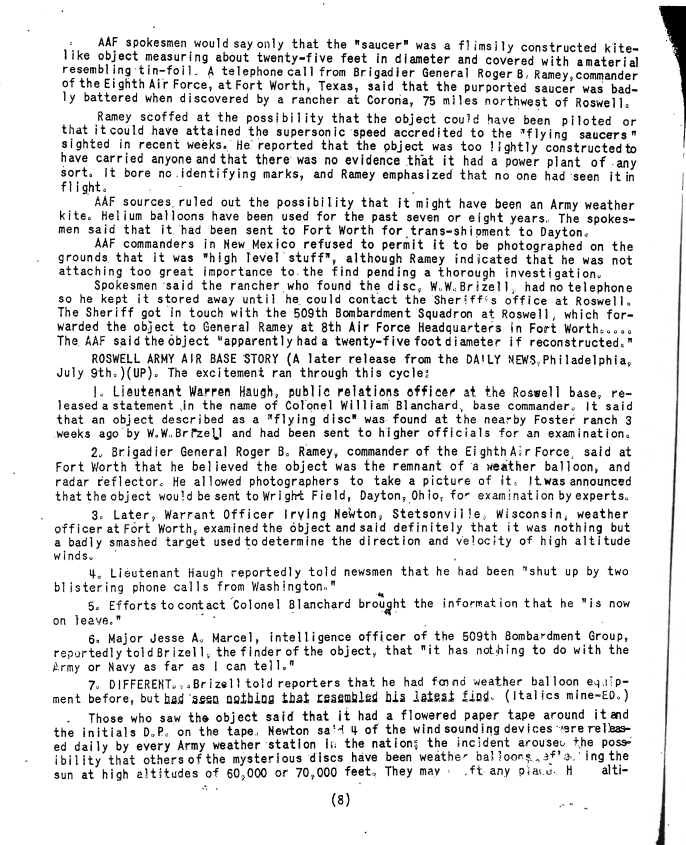 The Earliest Publication to Doubt the Official Roswell Incident Cover ...