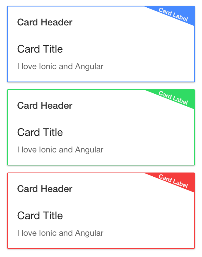 【Ionic】Cards Component with Label | by taku yosshi | Medium