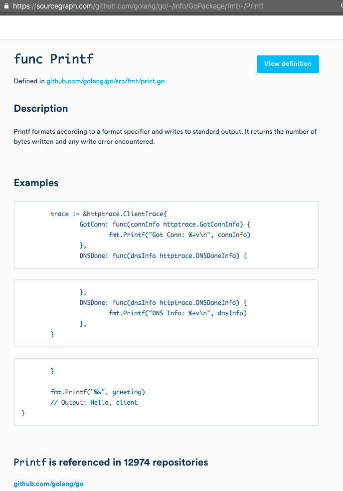 Toward a URL for every function in the world | by Sourcegraph | Plain ...
