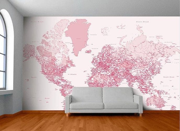 World Map Wall Mural. Spread out your interest in… | by Gadget Flow ...