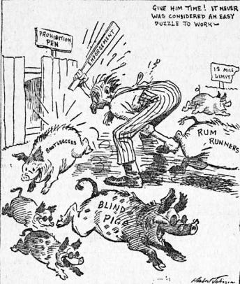 Prohibition Political Cartoon Pigs