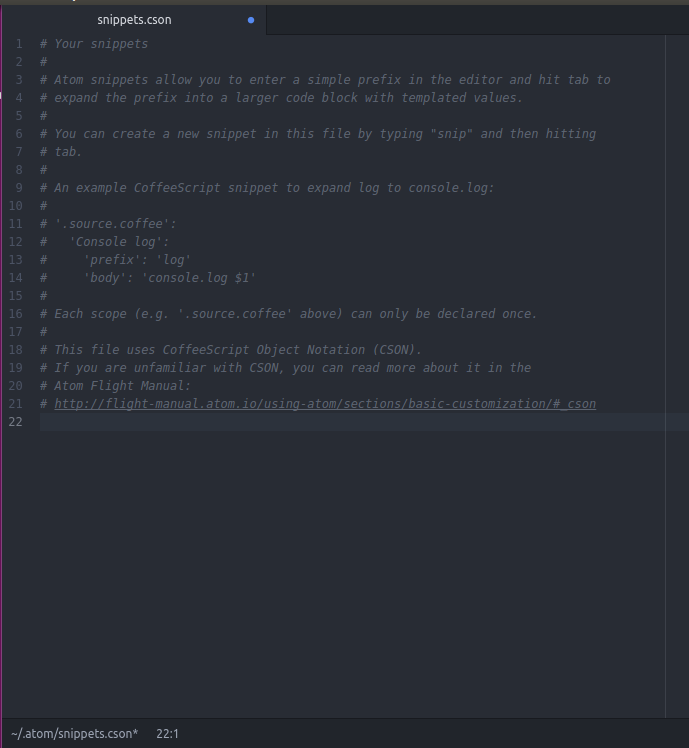 How to add custom code snippets in Atom. | by Deepak Kumar | Medium