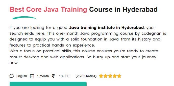 Best Core Java Training Course In Hyderabad Codegnan By Uppugundla Sairam May 2024 Medium