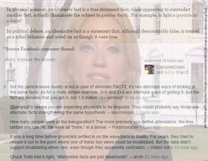 Alternative Facts Vs. Business Reality | by Jeff Yablon | Business ...